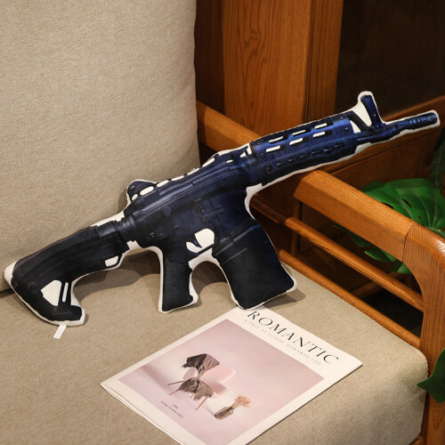 (StyleC) Ak47 Sniper Rifle Plush Pillow With Cartoon Design Kids Decor ...