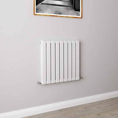 (600x612mm Double) Horizontal flat radiator white all sizes on OnBuy