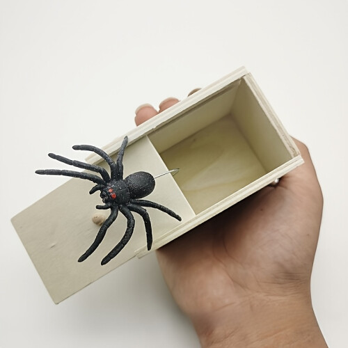 (1pc) Scary Spider Surprise Box - 1-Pack Realistic Fake Spider Prank ...