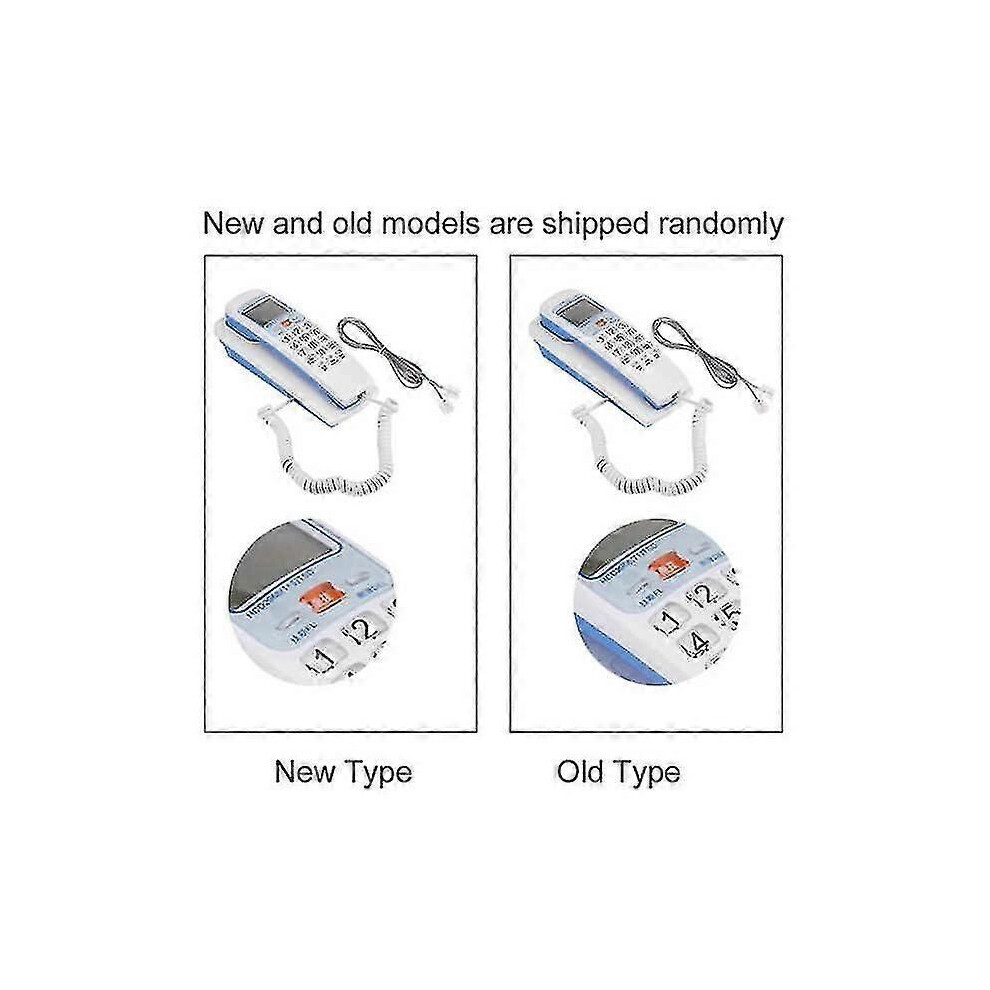 (Blanco) Mini teléfono de oficina con identificador de llamadas ...