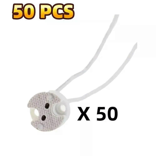 (50pcs MR16) 50 Pcs MR16 GU10 Lamp Base Light Holder Socket Ceramic ...