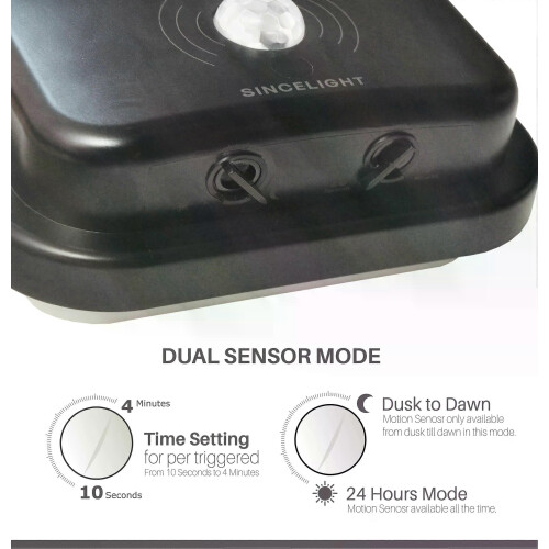 SINCELIGHT LED Bulkhead 20W with PIR Motion Sensor and Light Sensor ...