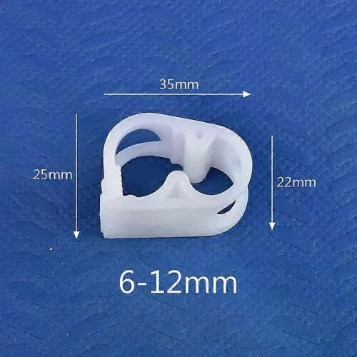 (White-M) Adjustable Water Stop Clamp Plastic Hose Flow Regulator ...