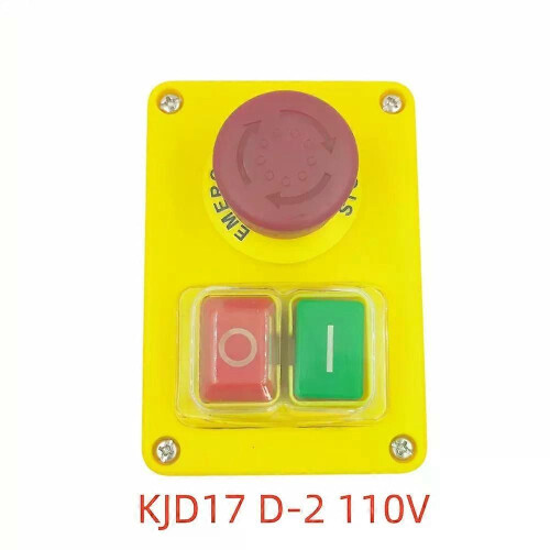 (110V) KJD17D-2 250V 16A Electromagnetic Push Button Switch Emergency ...
