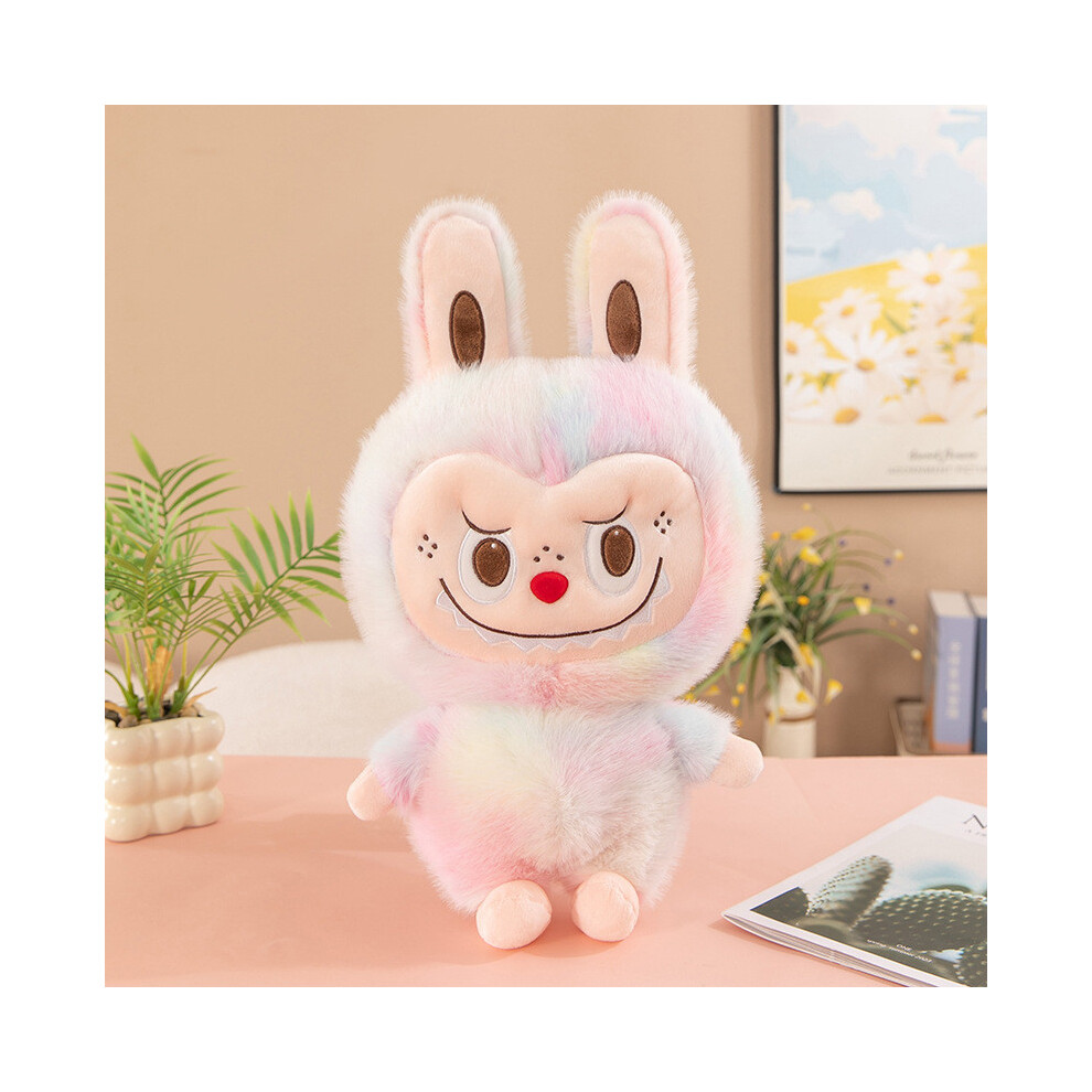 (Pink, 80cm) Delightful Tiedye Mink Fur Plush Doll Toy Soft Colorful ...