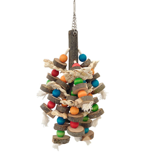 Birdbeak Grinding and Entertainment Molar Toy Natural Wood With Food ...