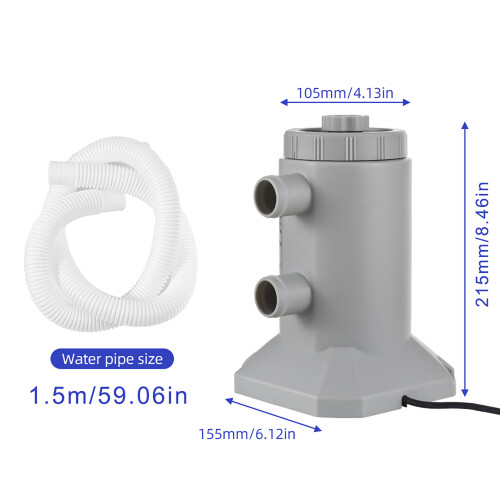 Quiet 75W Pool Filter Pump 2000L/H Circulating with Overheat Protection ...