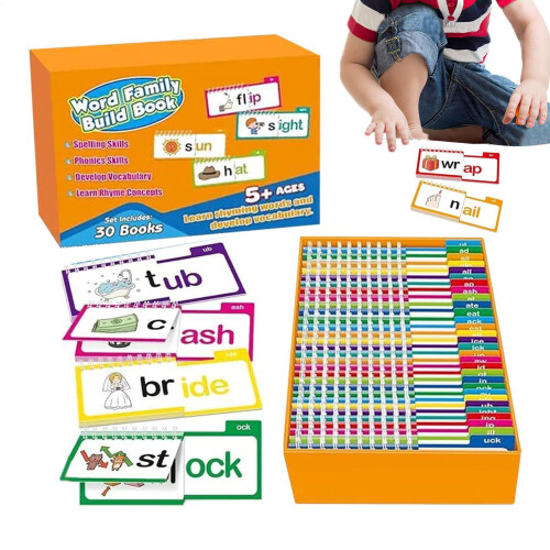 Word Family Flashcards - Rhyming Activity Cards, Word Family Book ...