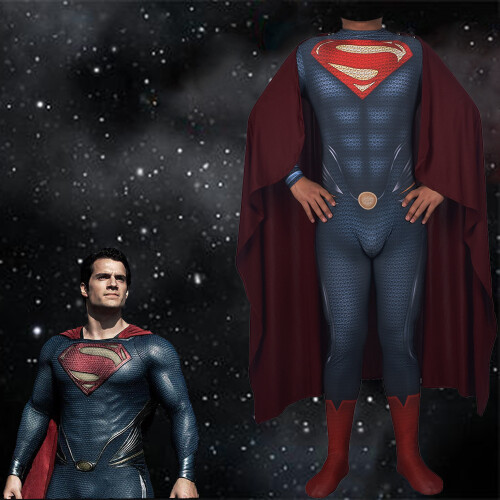 (Dark Superman Adult (without cape), XXXL) Man of Steel Superman ...