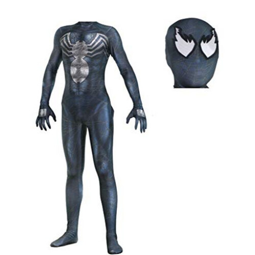 (Adult hood detachable (blue), XXL) Venom Venom clothes Halloween ...