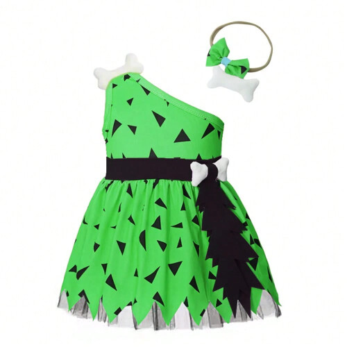 (green, 70) Kids Bam Bam Costume Caveman Cavegirl Stone Age Outfit for ...