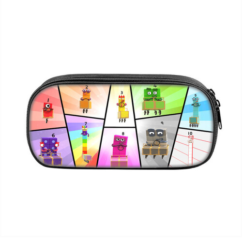 (StyleD) Kids Numberblocks Character And Teens Pencil Case Waterproof ...