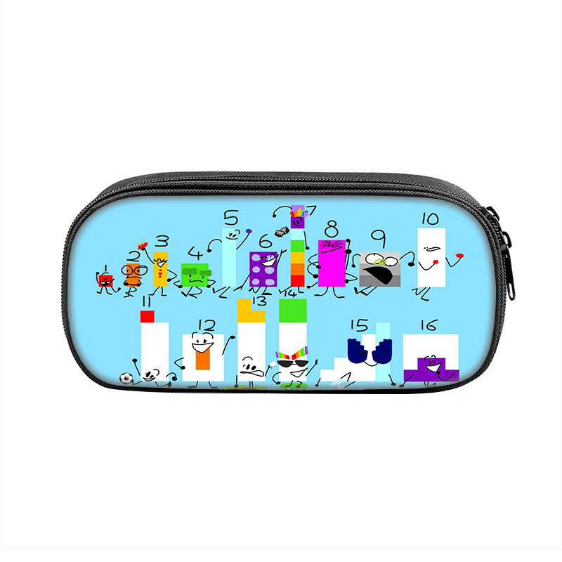 (StyleC) Numberblocks Kids Character And Teens Pencil Case Waterproof ...
