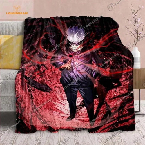 (4, 150x220CM60x88inch) Cartoon Anime Jujutsu Kaisen Throws Blanket ...
