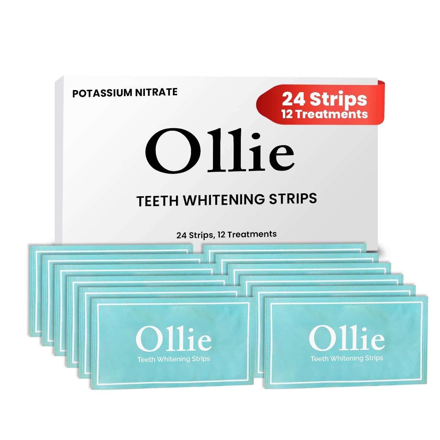 Bandes de blanchiment des dents Ollie 24 bandes 12 traitements Comprend ...