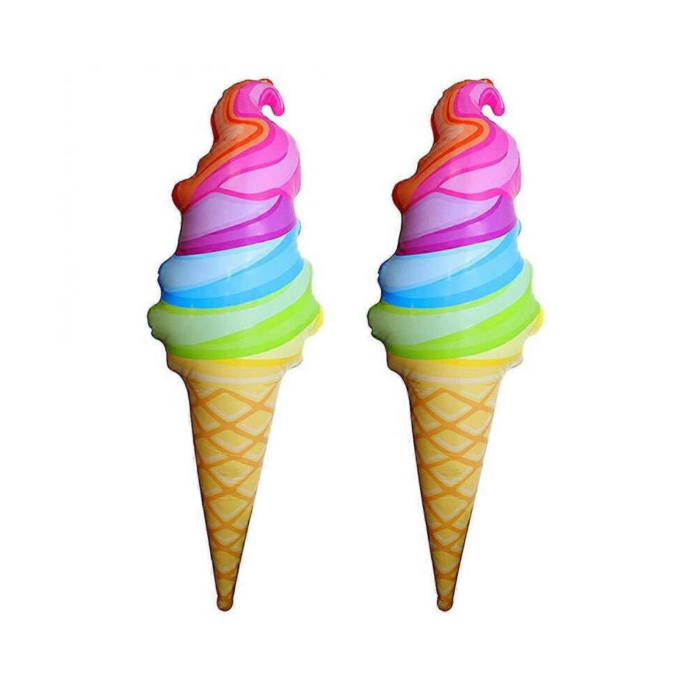 2Pcs Inflatable Ice Cream Cone Floats Swimming Pool Ice Cream Floats ...