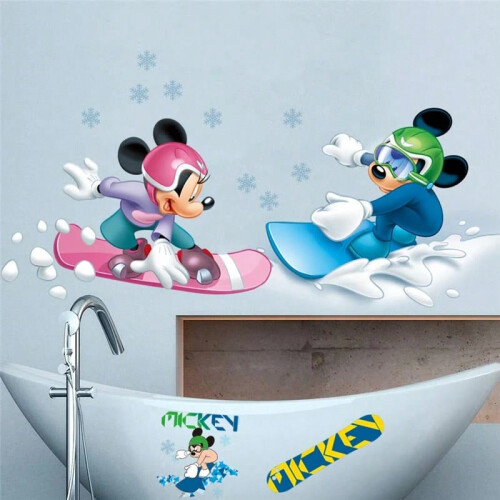 (17) MINISO Cute Cartoon Mickey Minnie Mouse Baby Home Stickers ...