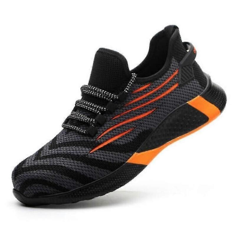 (Black Orangr, EUR37) Men's Women's Safety Shoes Work Shoes With Steel ...