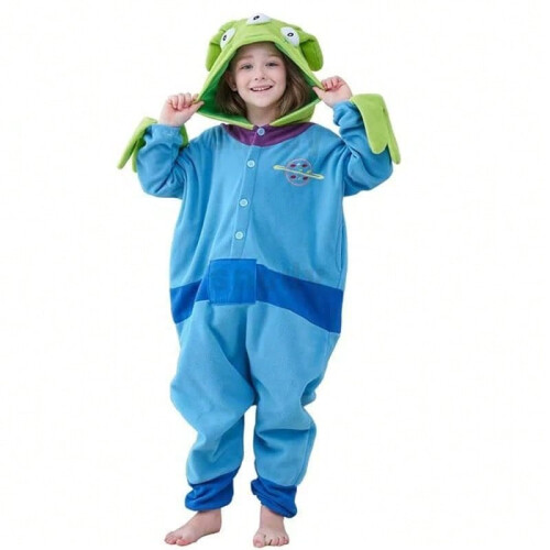 (Alien onesie, 8) Children Onesies Boy‘s Pajamas Alien Cosplay Costume ...