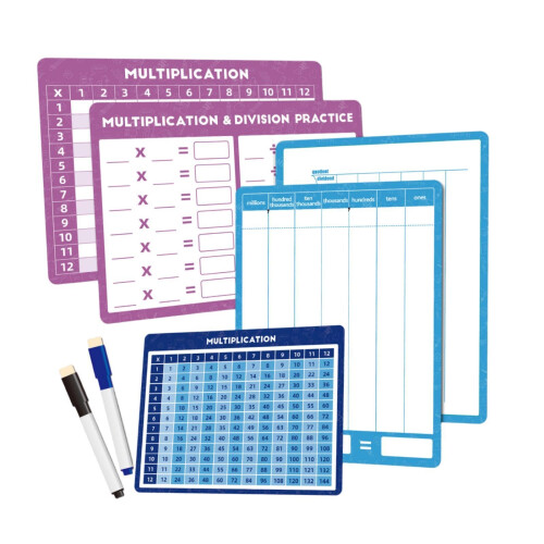 Whiteboard Multiplication Table Dry Erase Board Double-Sided Long ...