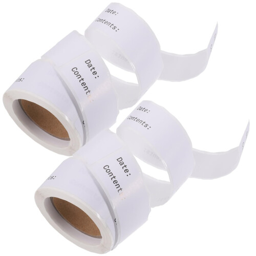 Unlabeled Writable Food Labels 2 Rolls for Easy Date Marking and ...