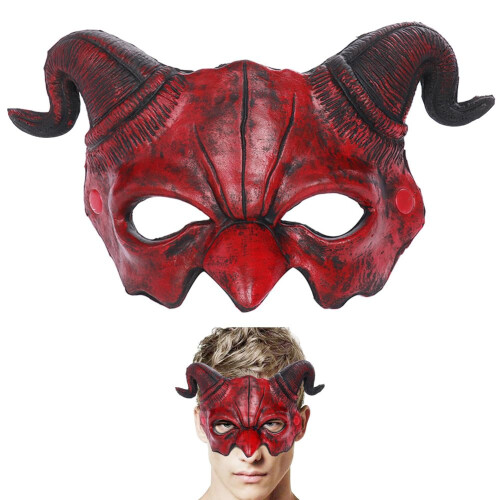 Masks Halloween Mask Realistic Demon Devil Mask for Scary Costume Party ...