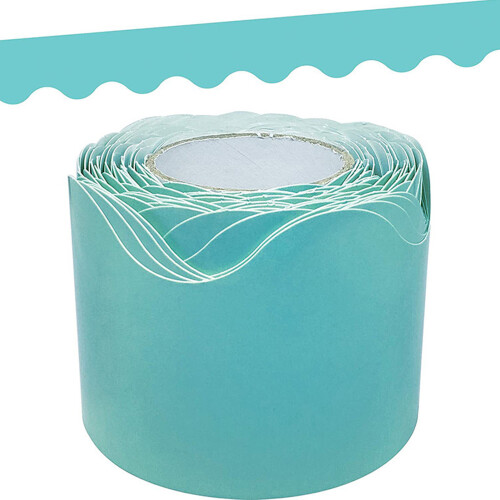 (light blue) Scalloped Bulletin Board Border Trim For Classroom Walls ...