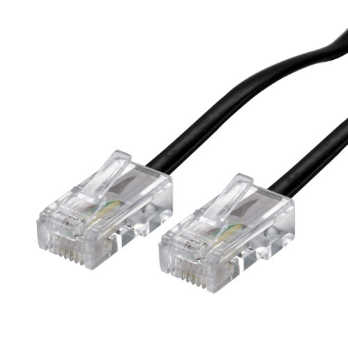 10102 10m Modular Telephone Cable 2x RJ45 Plugs 4-Core 8P4C Flat Cable ...