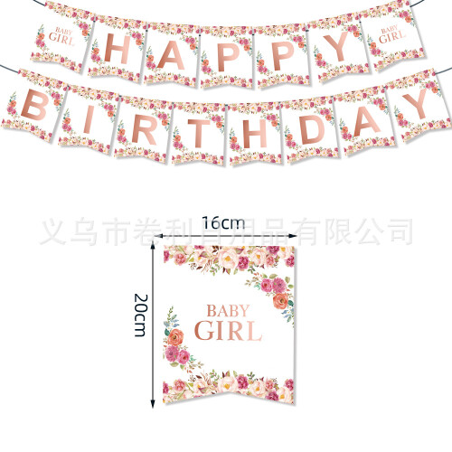 (Fishtail Flag 15PCS-Rose Gold Flower) Rose Gold Diamond Laser Hot ...