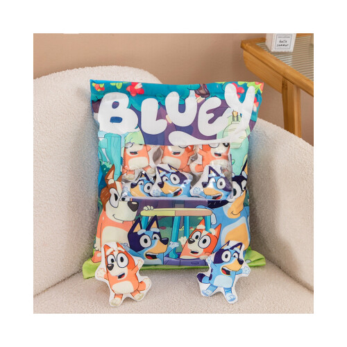 (Bluey) Sanrio Eggy Party Stitch Panda Snack Plush Toy Pillow 6pcs ...