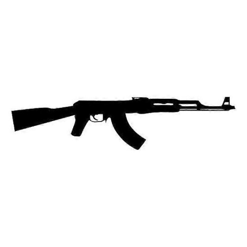 (Negro) 15,2*3,6 cm AK-47 Kalashnikov Calcomanías de vinilo para coche ...