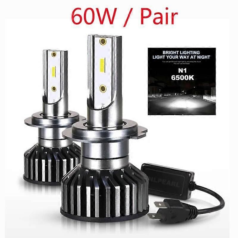 (H1) 2Pcs LupuAuto h4 LED Phare 16000LM 50W H1 H7 LED Ampoule Lampe de ...