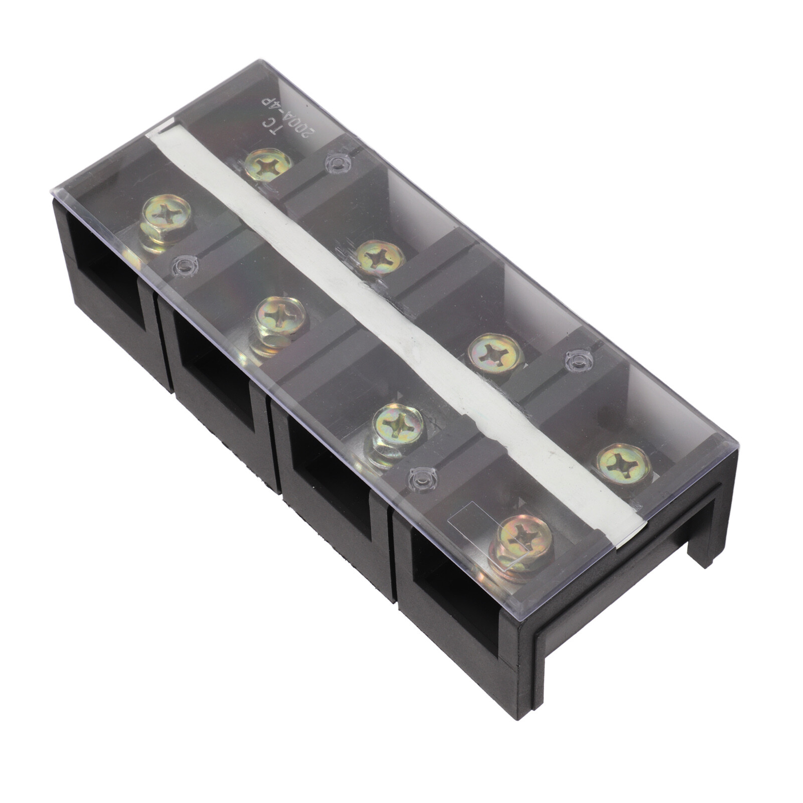 200A 600V Dual Row Screw Terminal Block with Transparent PC Shell on OnBuy