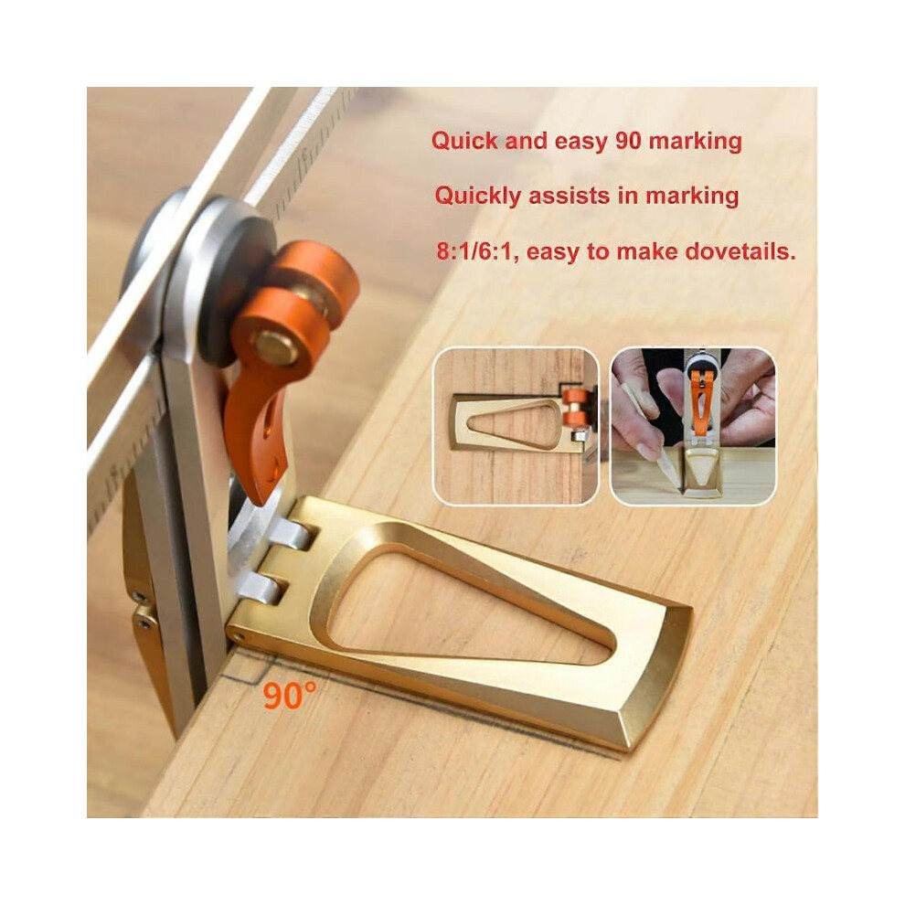 Woodworking Scriber Ruler, Movable Angle T-Shape Mult-Angle Scribing ...