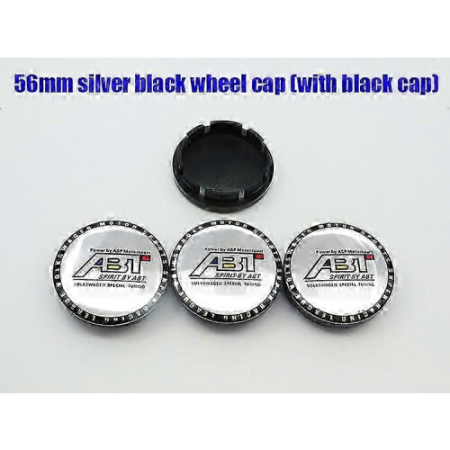 Lot de 4 cache-moyeux de roue de voiture avec logo ABT (56 mm et 60 mm ...