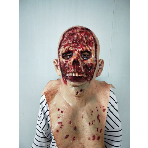 (Rotten face) Resident Evil Zombie Headgear Blood-sucking Horror Scary ...