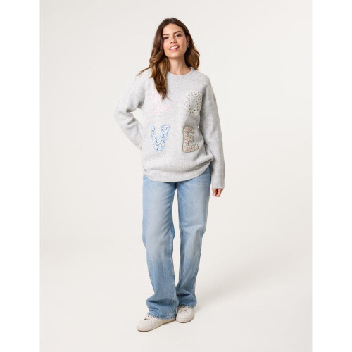 Embroidered Love Design Jumper on OnBuy