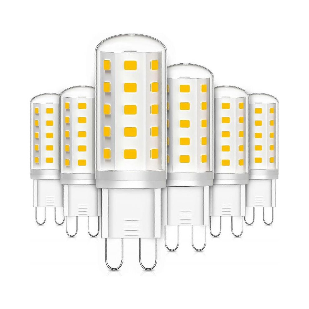 G9 LED Bulb, 3W Equivalent 30W Halogen, Warm White 2700K 380LM Flicker Free AC/DC 220-240V 6 ...