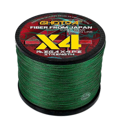 (18lb, white) 1000M 4 Strands Braided Fishing Line Multifilament ...