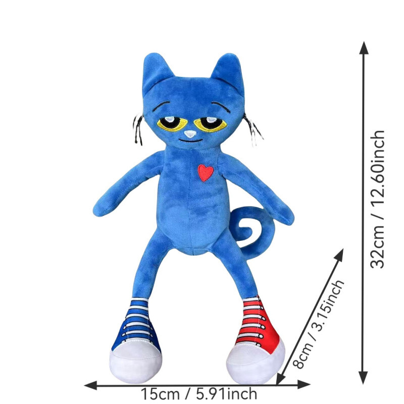 (Cat A) Pete Cat The Hand Puppet Plush Toy Soft Stuffed Animal Doll ...