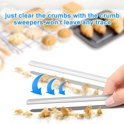 Table Crumb Sweeper with Pocket Clip Stainless Steel Cleaner 2Pack on OnBuy