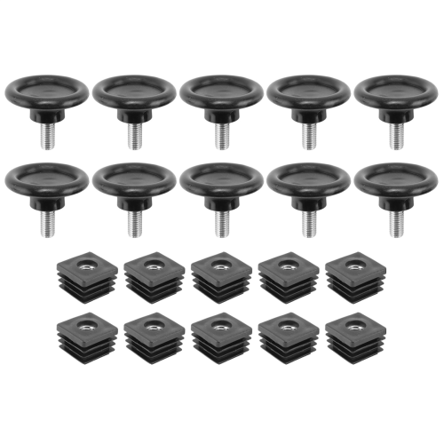 45mm Base Adjustable Leveling Foot 25mmx25mm Square Tube Insert Kit on ...