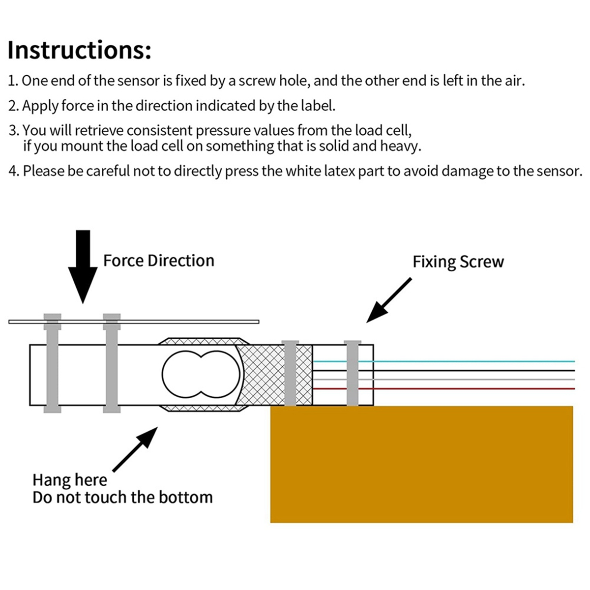 Digital Load Cell Weight Sensor-4 Sets 1KG Load Cell HX711 Amplifier on ...