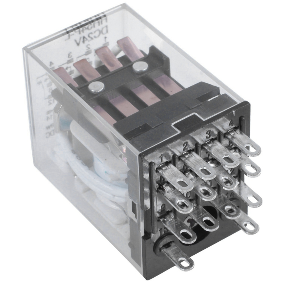 Relé eletromagnético DC 24 V, bobina, 4PDT, terminal de 14 pinos, HH54P on OnBuy