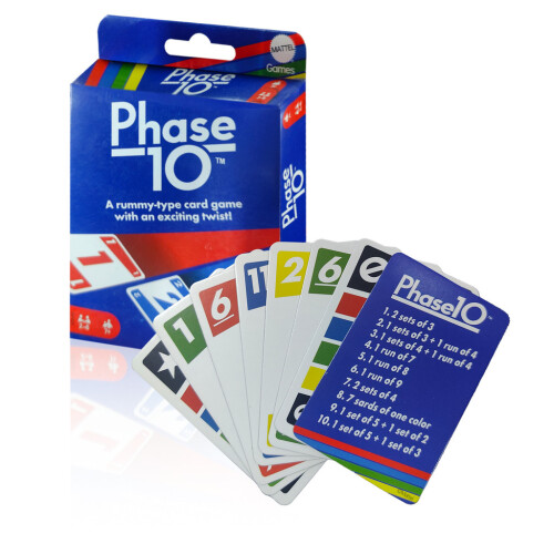 Mattel Phase 10 Jeu de Cartes Fête de Famille Jeu Interactif Accessoire ...
