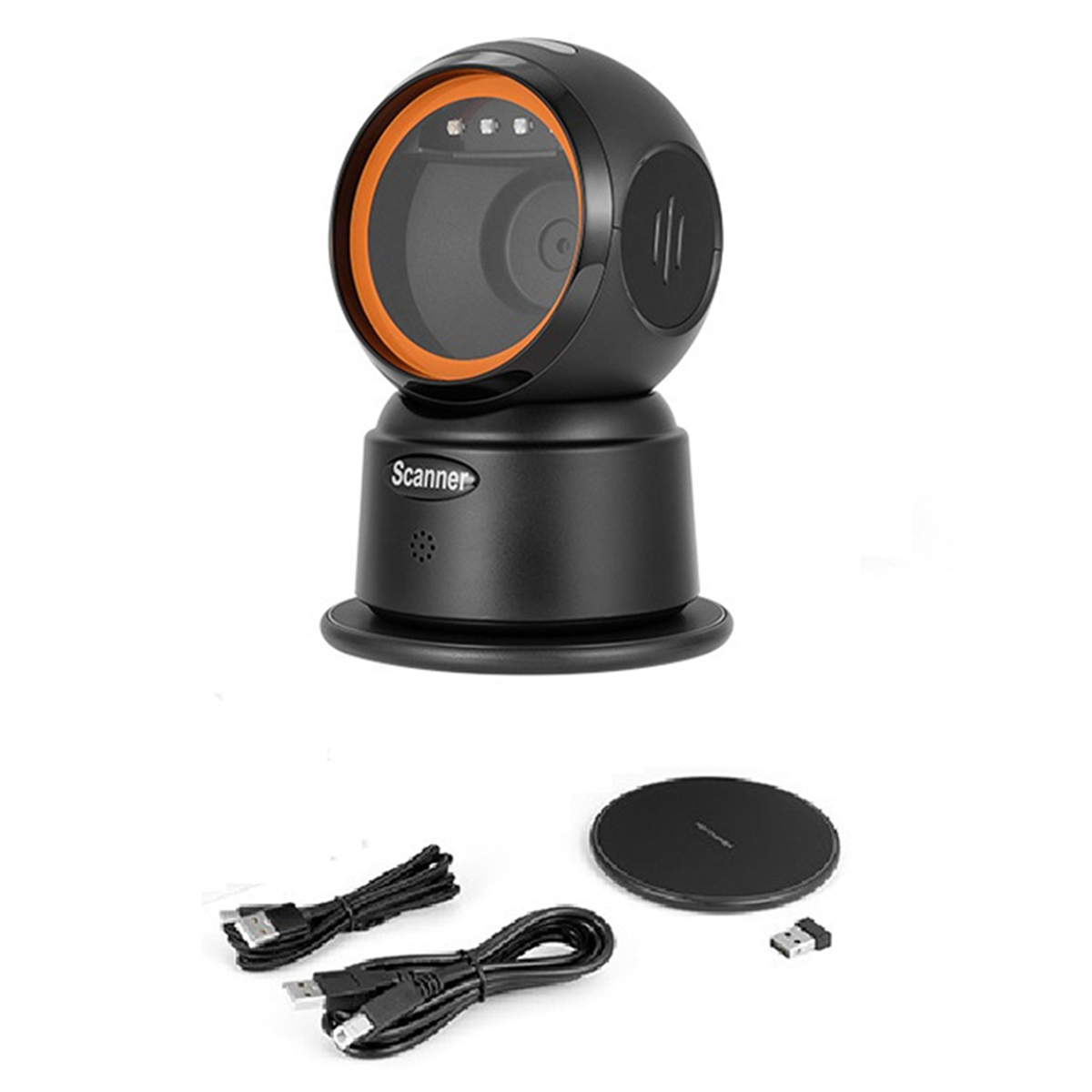 Scanner de codes-barres QR 2D sans fil Bluetooth mains libres ...