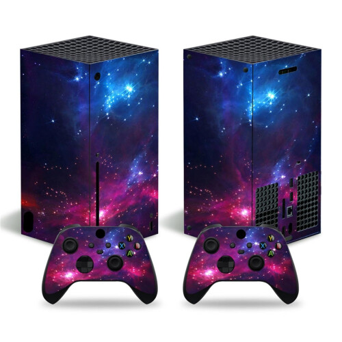Vinyl Sticker Skin for Xbox Series X Console with Two Free Wireless ...