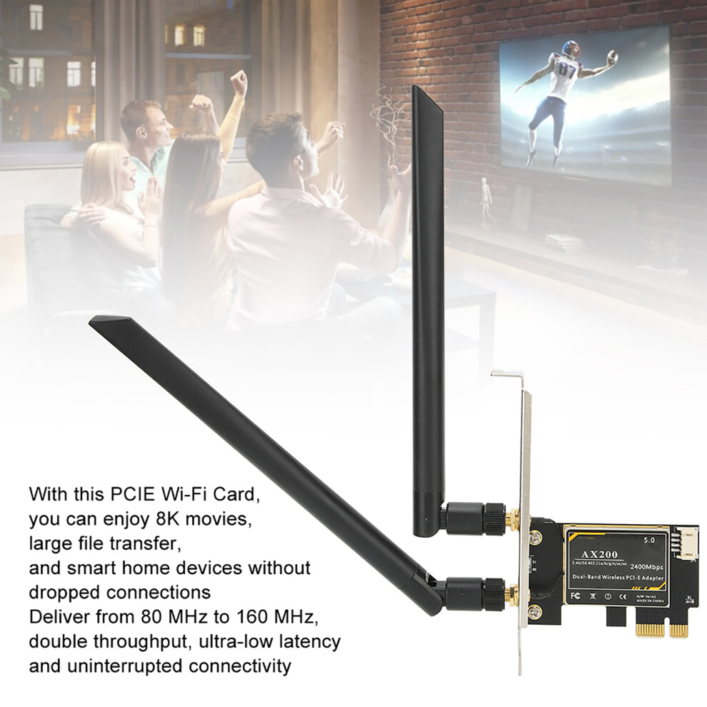 Intel AX200 Dual-Band-WLAN-Karte mit Bluetooth 5.1 für PC-Desktop on OnBuy