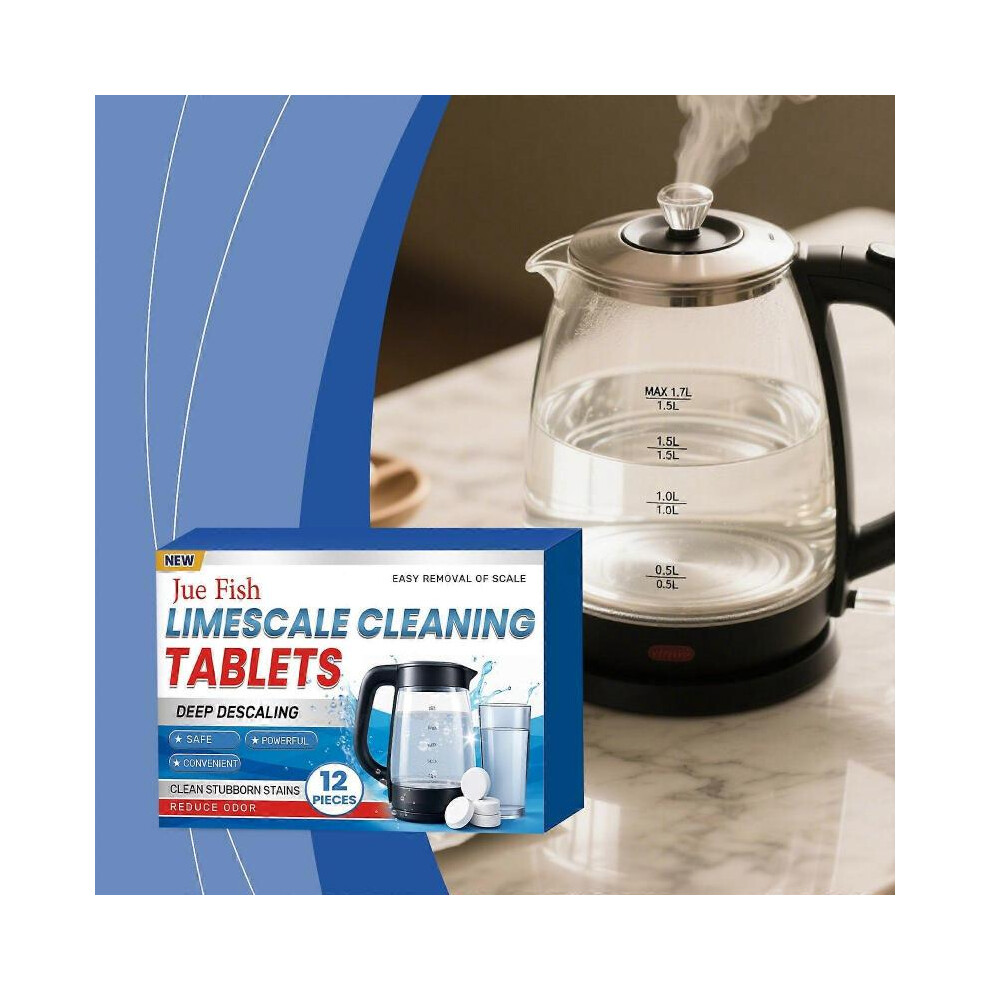 (1 Box) Limescale Cleaning Tablets for Kettle, Limescale Remover, Clean ...