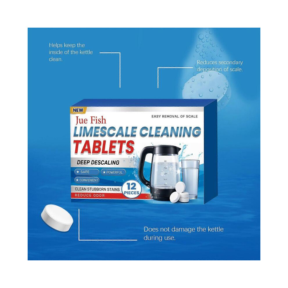 (1 Box) Limescale Cleaning Tablets for Kettle, Limescale Remover, Clean ...